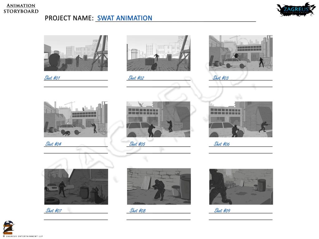SWAT Animation - Storyboard Preparation – Zagreus Entertainment Studio